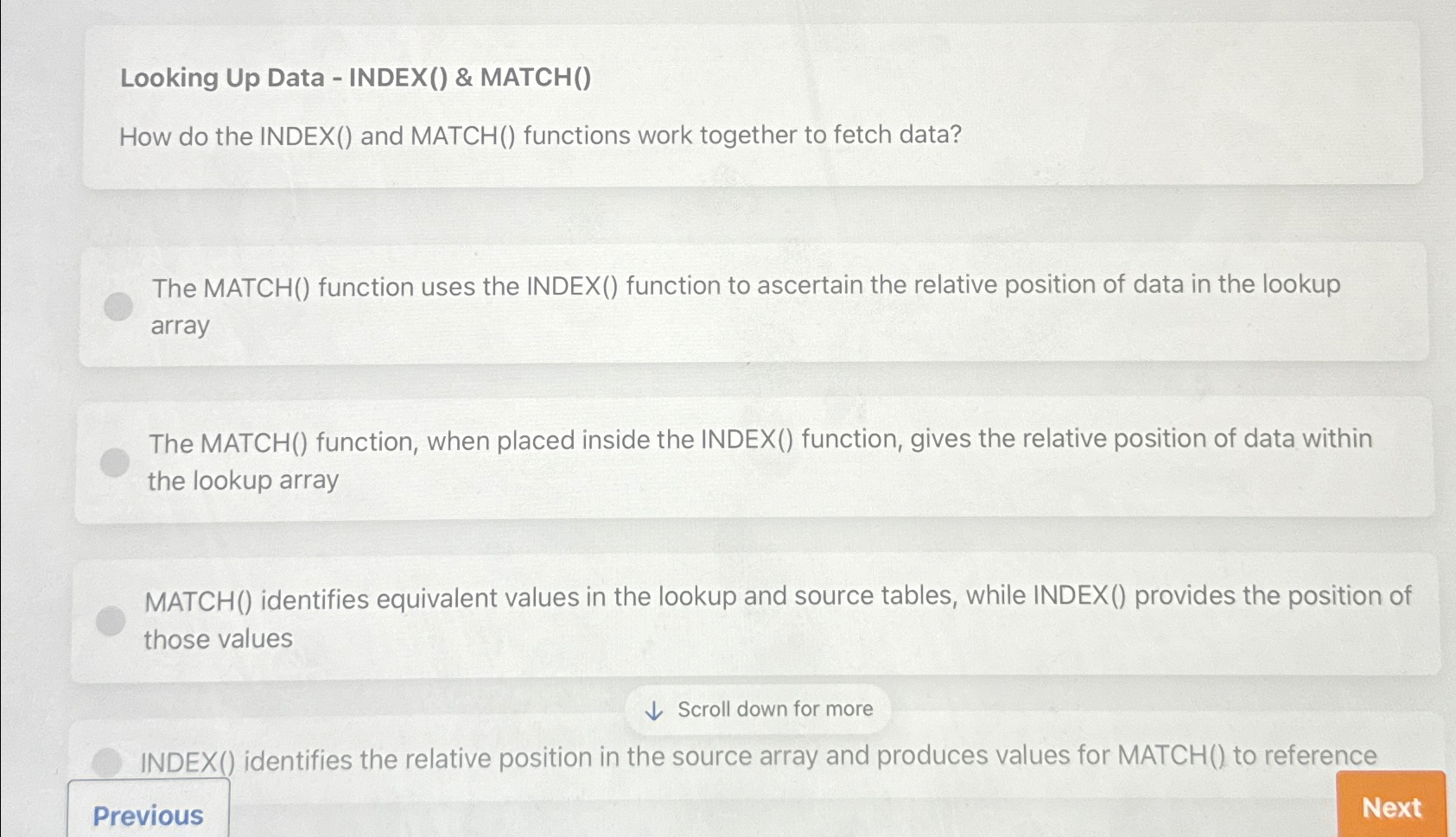 Solved Looking Up Data ﻿index ﻿and Matchhow Do The 
