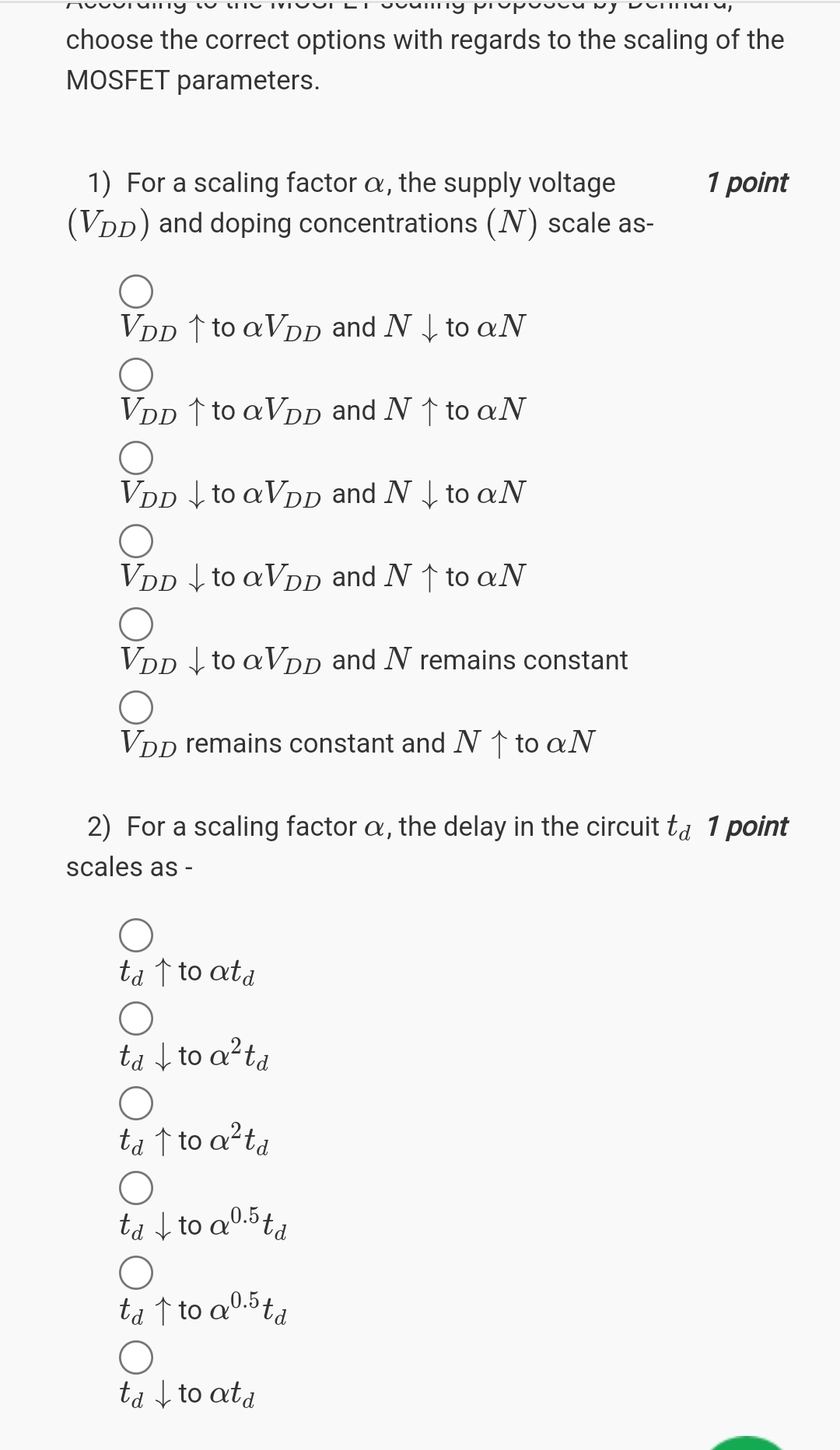 Solved choose the correct options with regards to the | Chegg.com