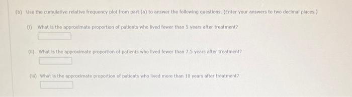 Solved (b) Use the cumulative relative frequency plot from | Chegg.com