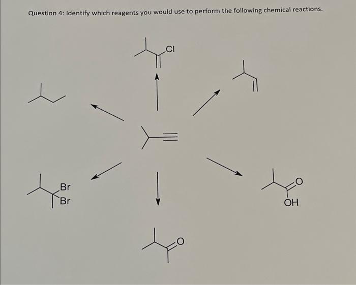 Solved Question 4: Identify which reagents you would use to | Chegg.com