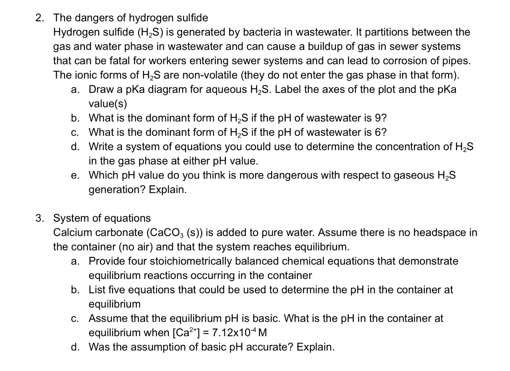 Solved Hydrogen sulfide (H2S) ﻿is generated by bacteria in | Chegg.com