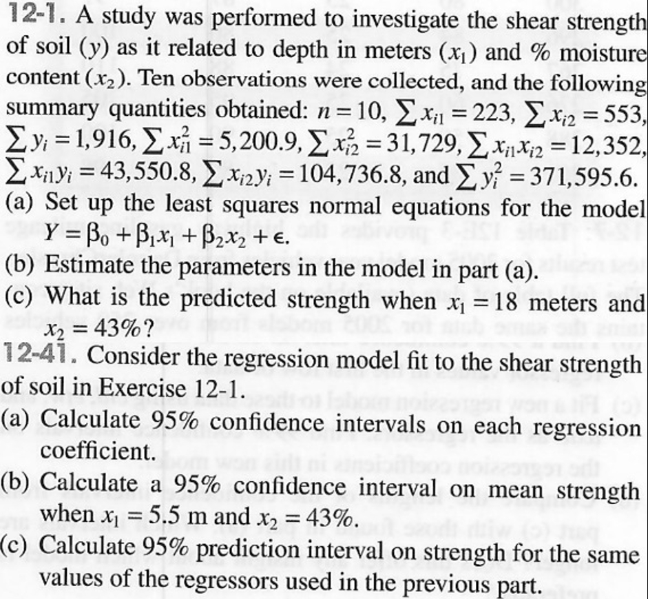 12-1. ﻿A study was performed to investigate the shear | Chegg.com
