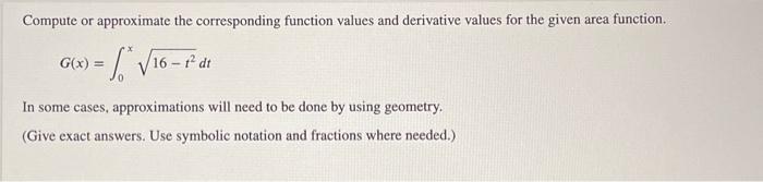 Solved Compute or approximate the corresponding function | Chegg.com