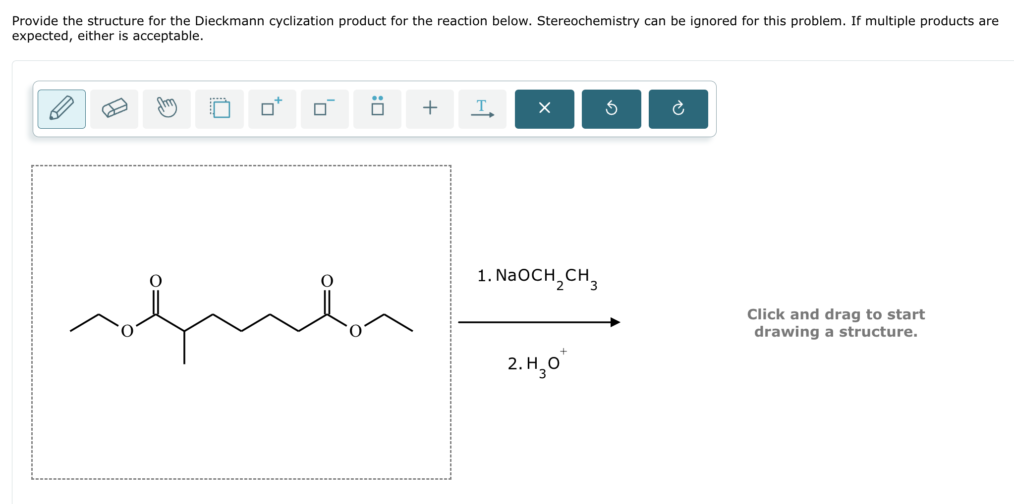 Solved Provide the structure for the Dieckmann cyclization | Chegg.com