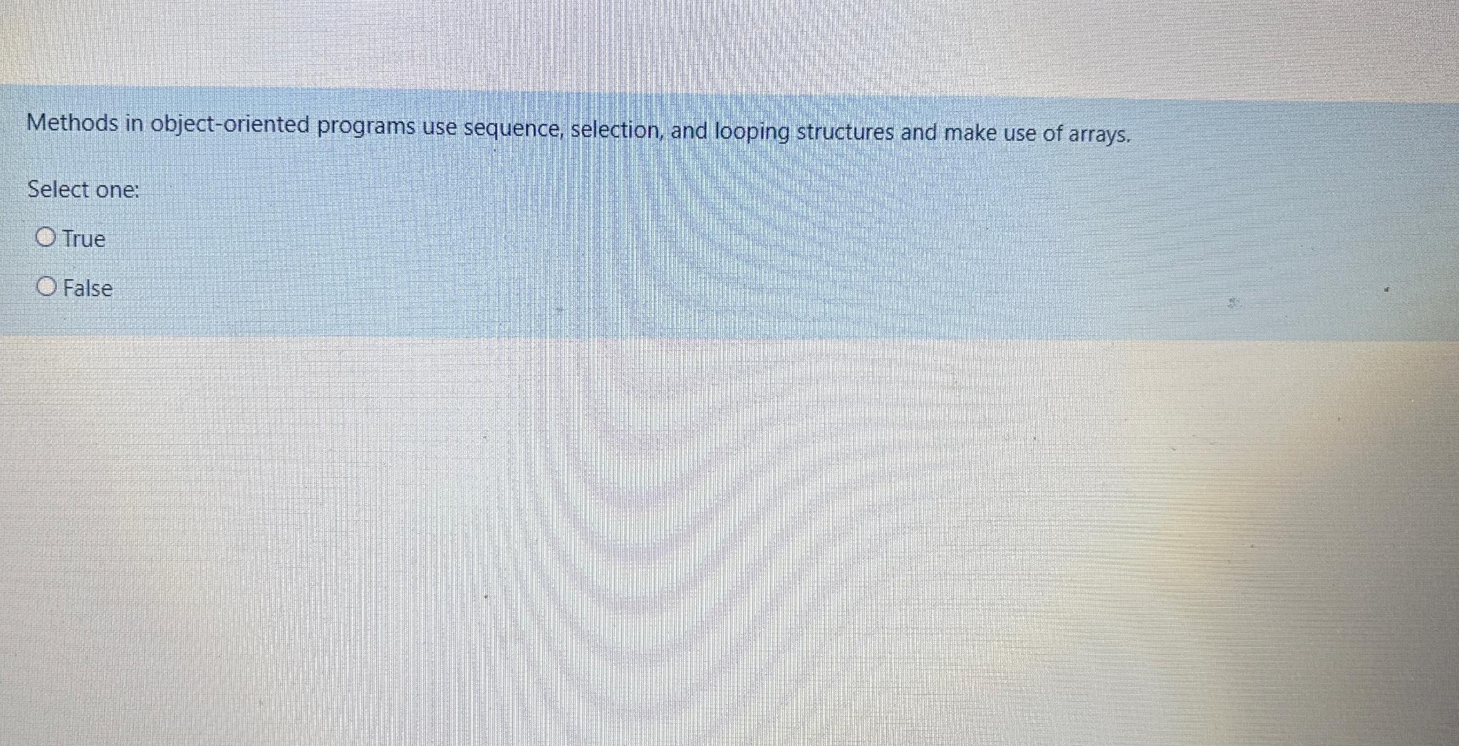 Solved Methods in object-oriented programs use sequence, | Chegg.com