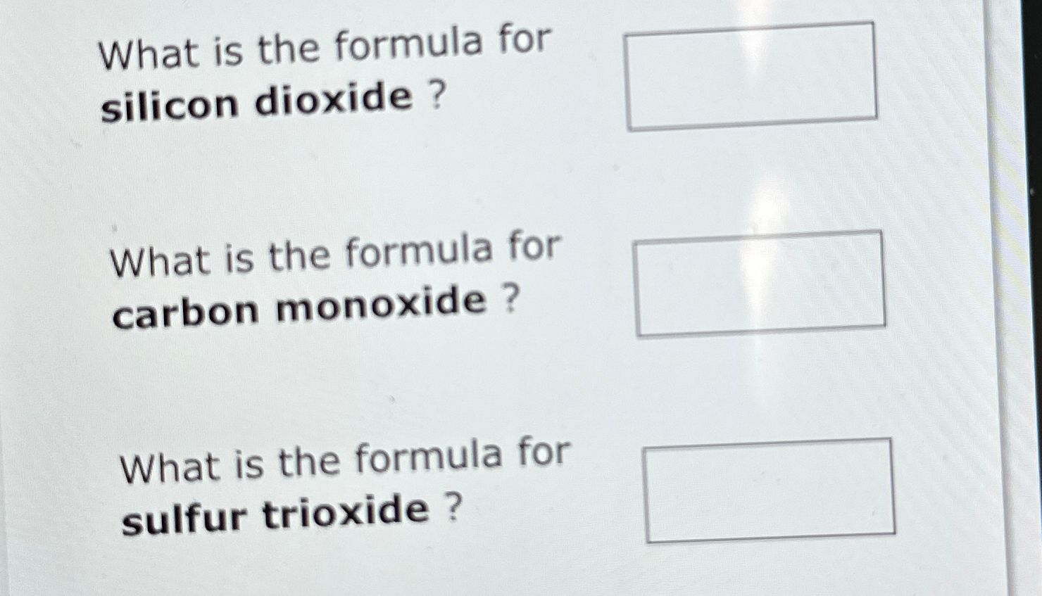 Solved What is the formula for silicon dioxide?What is the | Chegg.com