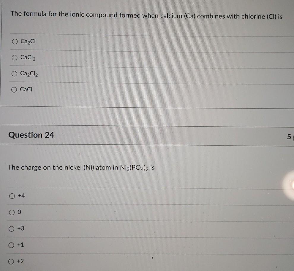 Solved The formula for the ionic compound formed when | Chegg.com