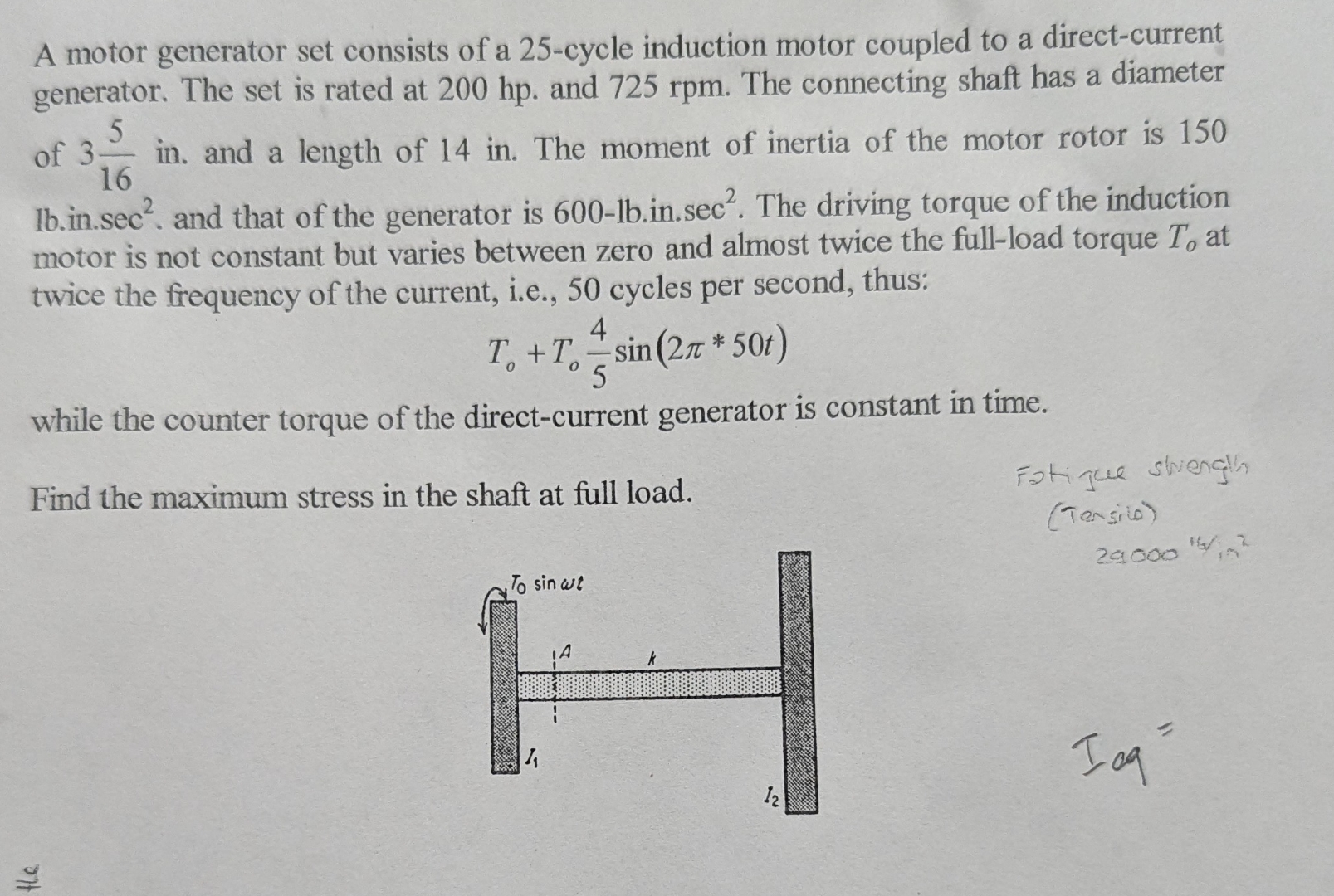 A motor generator set consists of a 25 -cycle | Chegg.com