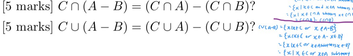 Solved CU(A - ﻿B) = (CUA) - (CUB)? | Chegg.com