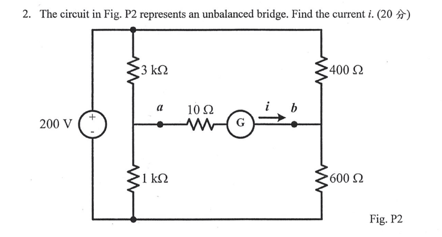 Solved The circuit in Fig. P2 ﻿represents an unbalanced | Chegg.com
