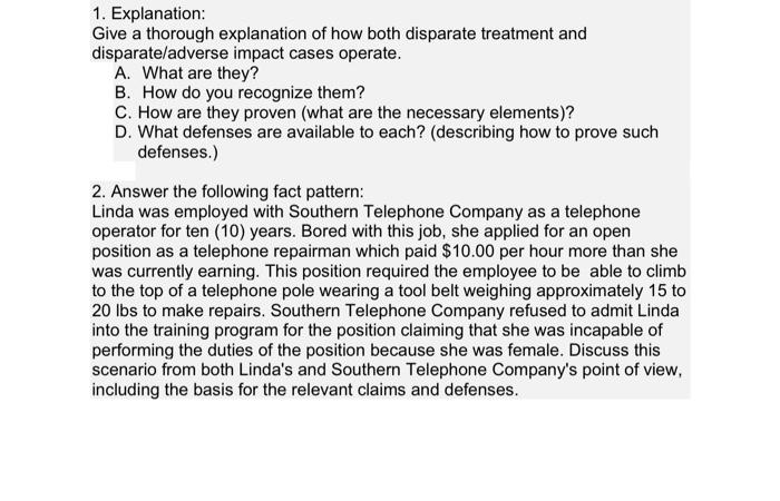 Solved 1. Explanation: Give a thorough explanation of how | Chegg.com