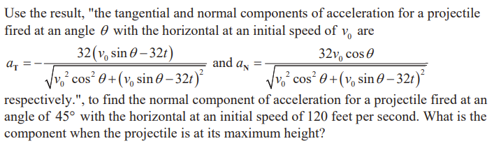Solved Use The Result The Tangential And Normal Components