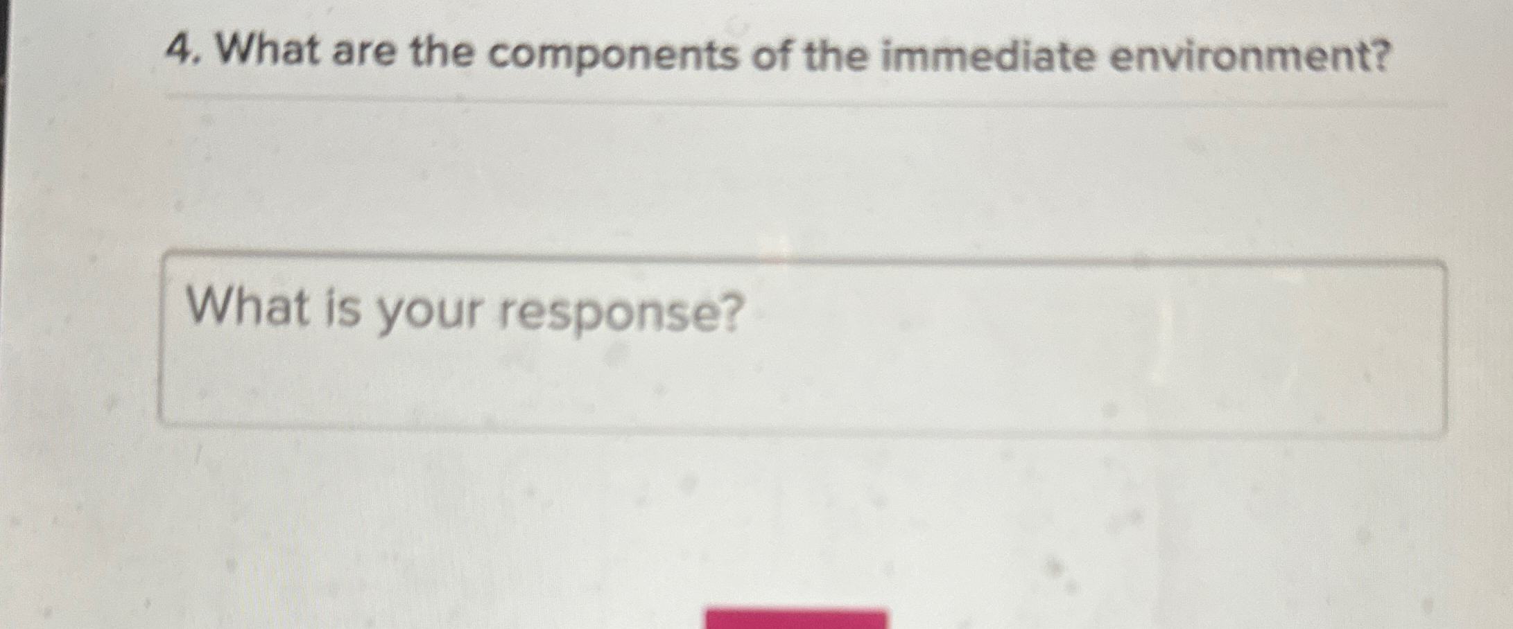 Solved What are the components of the immediate | Chegg.com