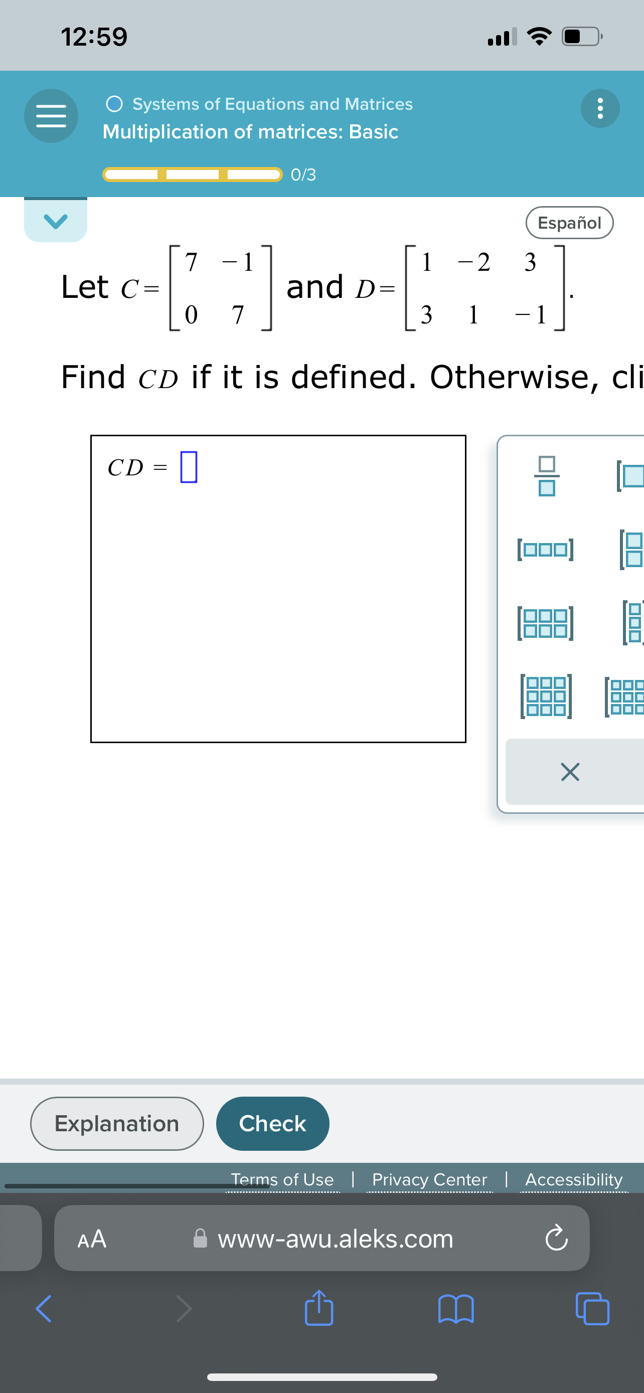 Solved 12:59Systems of Equations and Matrices Multiplication | Chegg.com