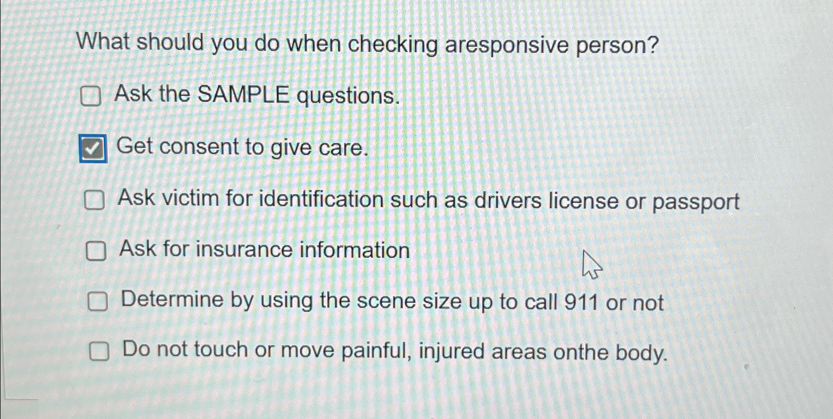 Solved What should you do when checking aresponsive | Chegg.com