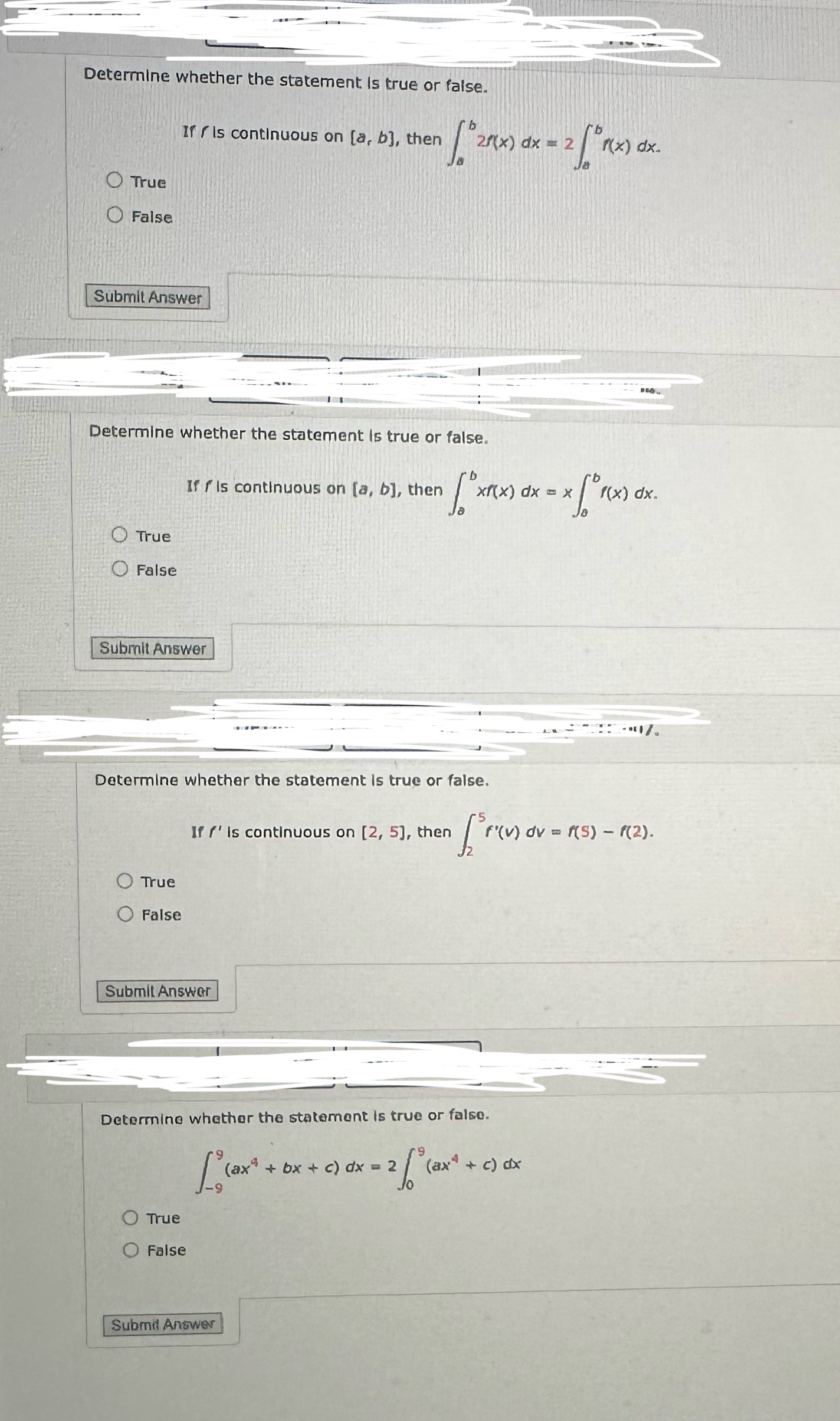 Solved Determine whether the statement is true or false.If f | Chegg.com