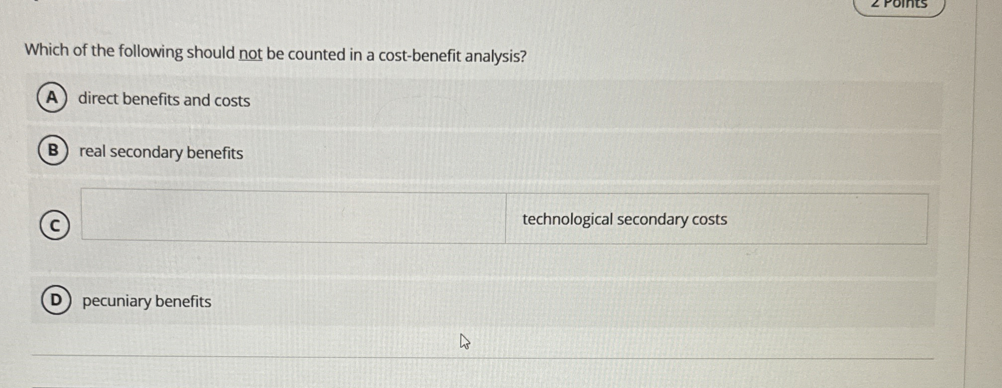 Solved Which of the following should not be counted in a | Chegg.com