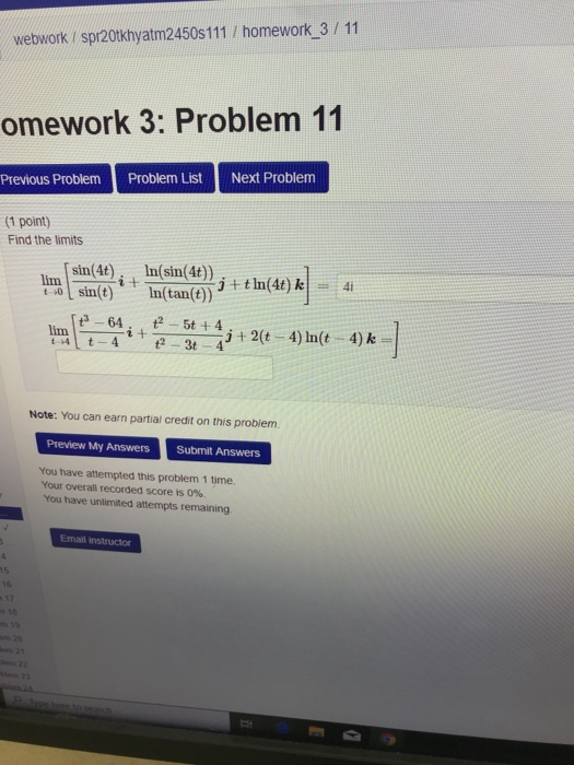 Solved webwork / spr20tkhyatm2450s111 / homework_3 / 11 | Chegg.com