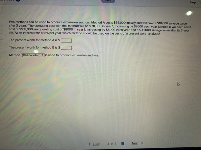 Solved Help Two methods can be used to produce expansion | Chegg.com