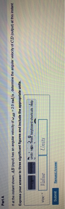 Solved The two-link mechanism serves to amplify angular | Chegg.com