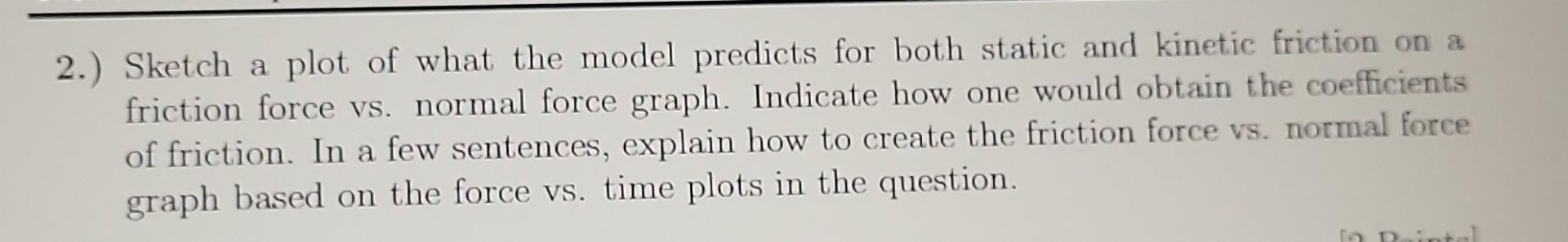 Solved 2 Sketch A Plot Of What The Model Predicts For Both