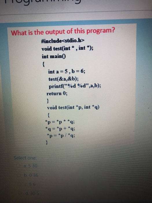 Solved What is the output of this program? #include void | Chegg.com