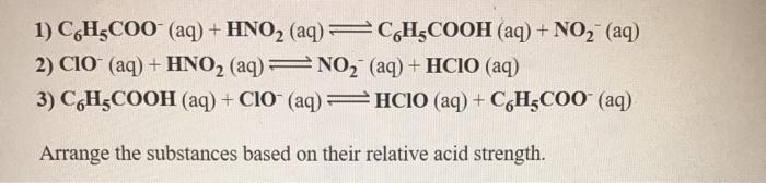 Solved 1) CH3COO- (aq) + HNO2 (aq) = CH3COOH (aq) + NO2 (aq) | Chegg.com