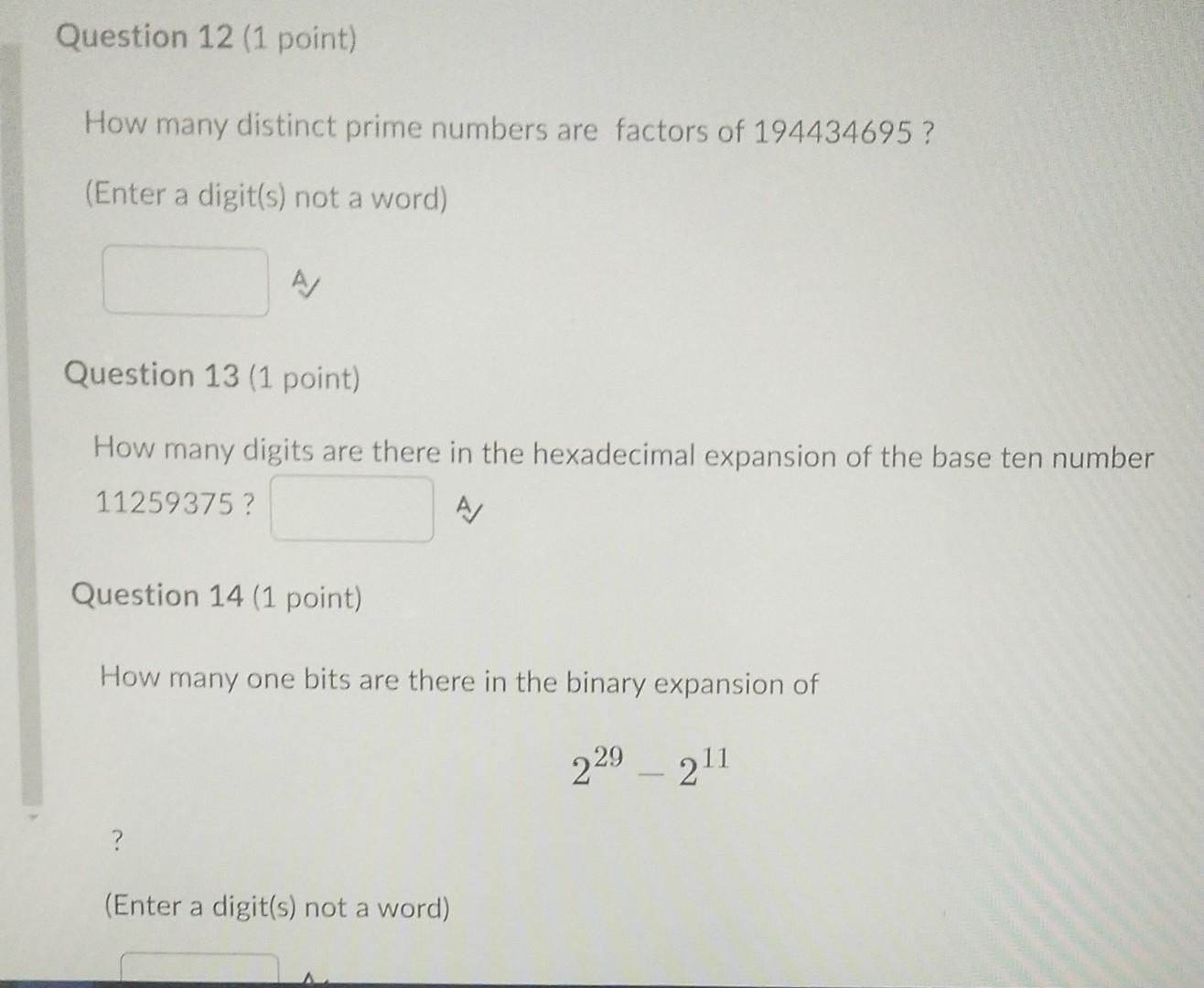 Solved How many distinct prime numbers are factors of | Chegg.com
