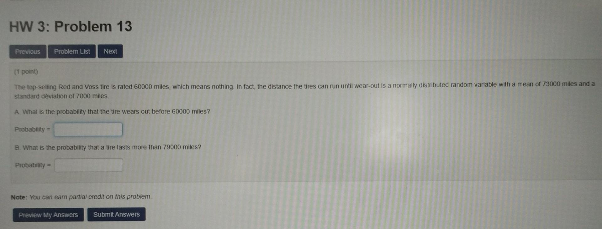 Solved HW 3: Problem 13 Previous Problem List Next (1 point) | Chegg.com