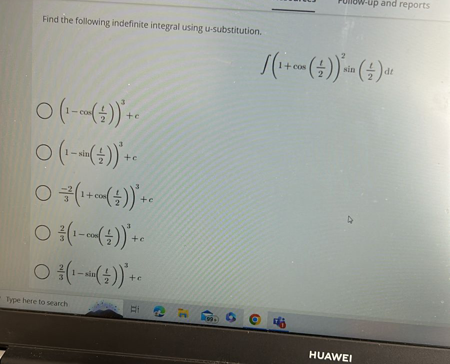 Solved Find the following indefinite integral using | Chegg.com