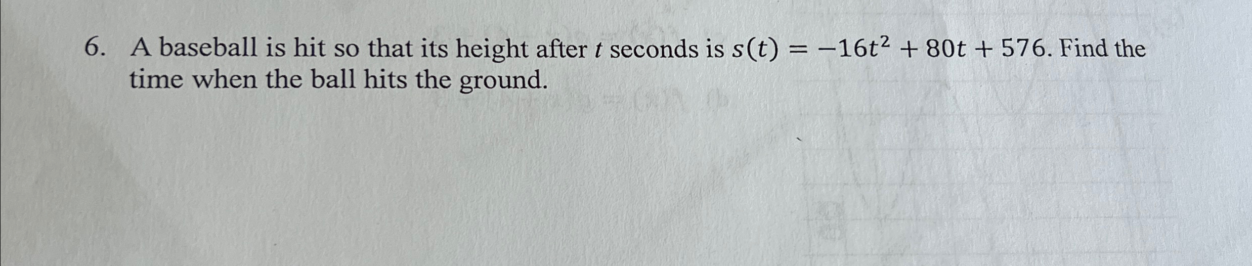 Solved A baseball is hit so that its height after t ﻿seconds | Chegg.com