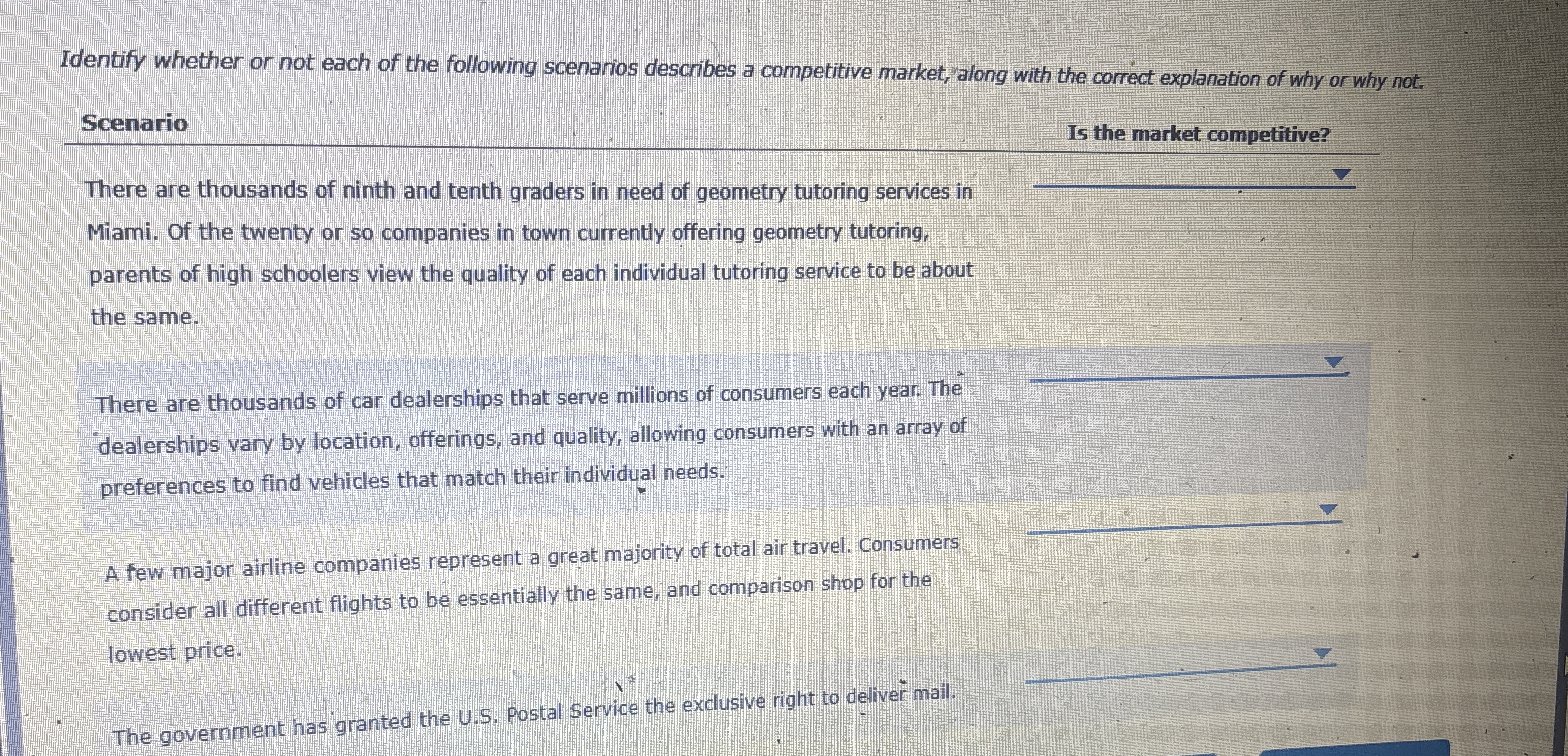 Solved Identify whether or not each of the following | Chegg.com