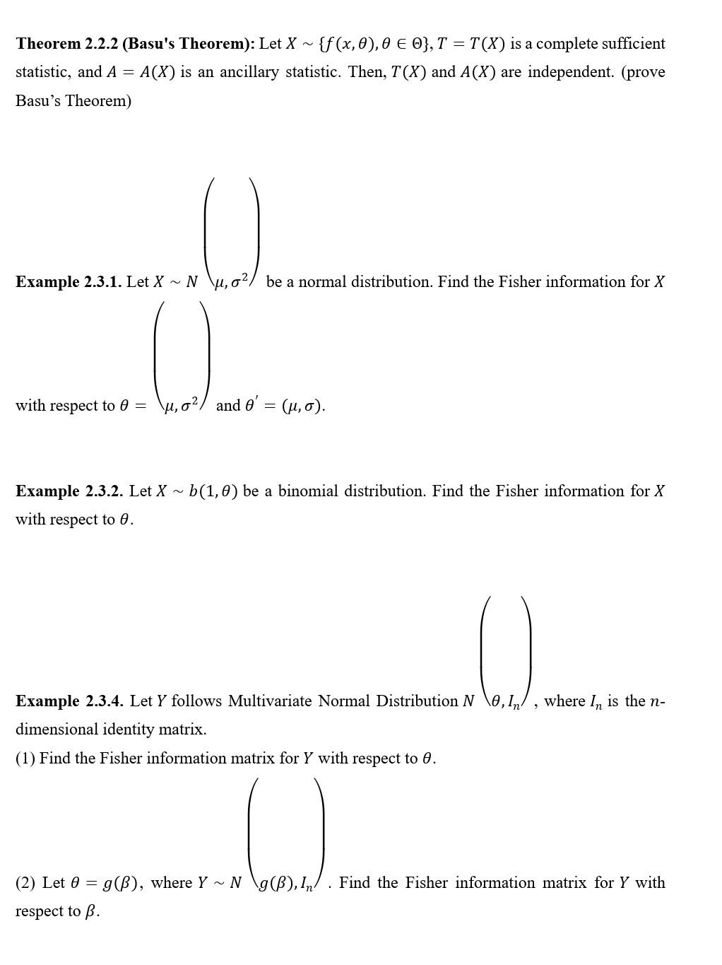 Solved Theorem 2.2.2 (Basu's Theorem): Let | Chegg.com