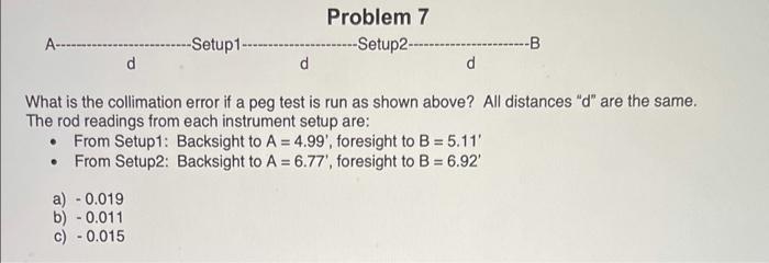 Solved Problem 7 --Setup2---- A- ---Setup1- -B d d d What is | Chegg.com