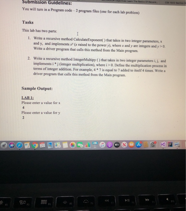 Solved CSE 1322 Section Objectives Learn The Basics of | Chegg.com