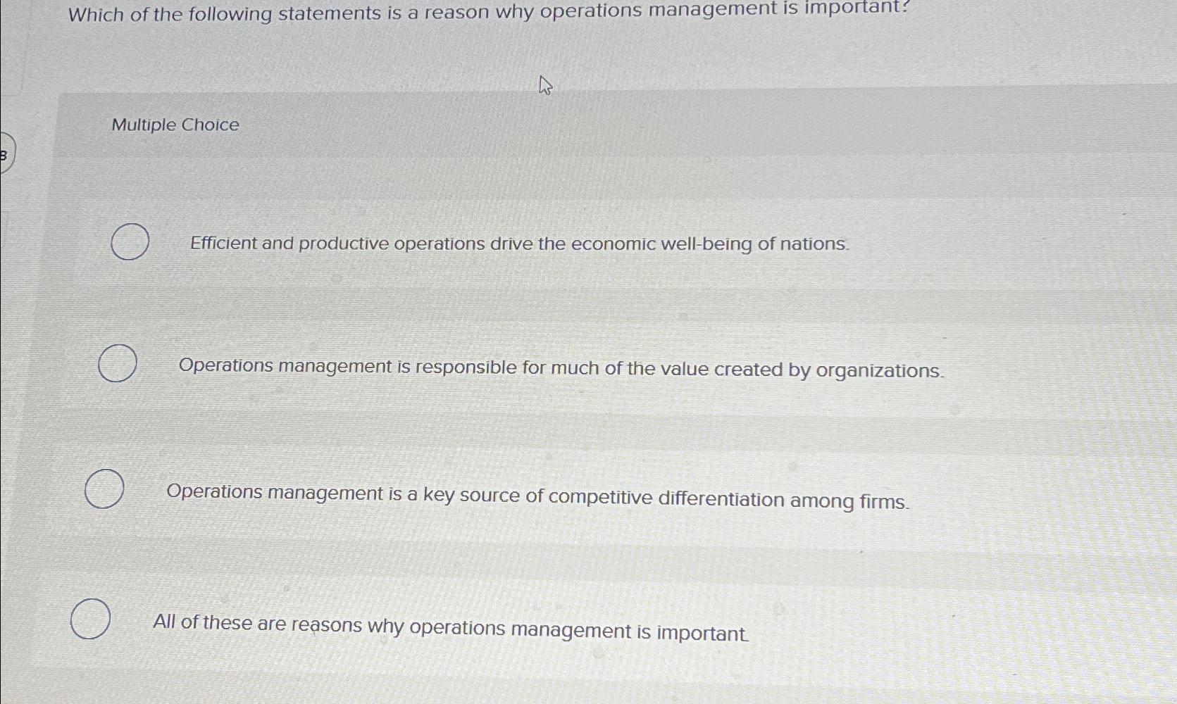 Solved Which of the following statements is a reason why | Chegg.com