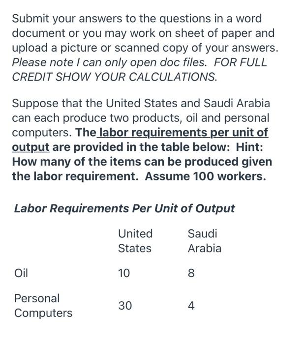 Solved Submit your answers to the questions in a word | Chegg.com
