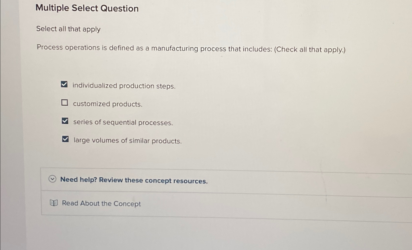 Solved Multiple Select QuestionSelect all that applyProcess | Chegg.com
