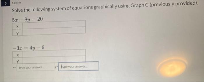 Solved 5 6 points Solve the following system of equations | Chegg.com