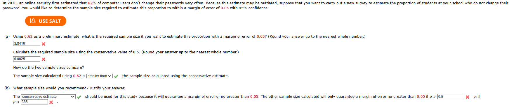 Solved password. You would like to determine the sample size | Chegg.com