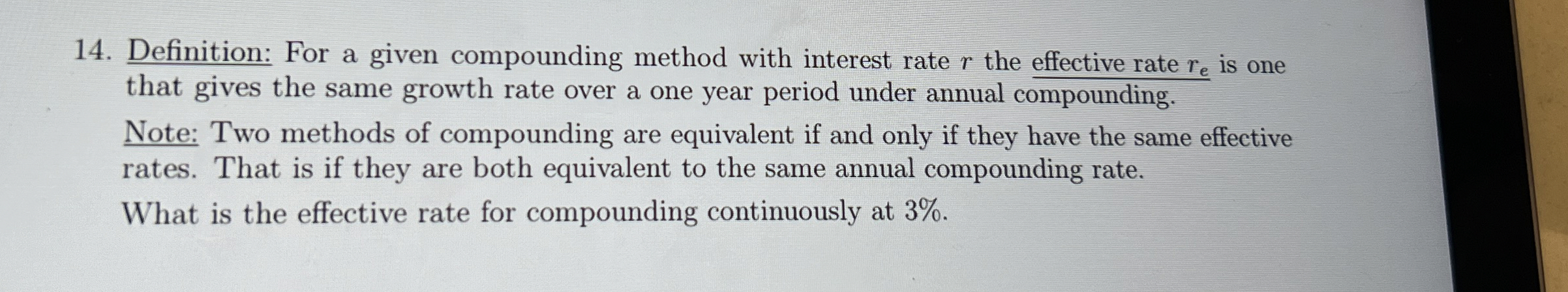 Definition: For a given compounding method with | Chegg.com