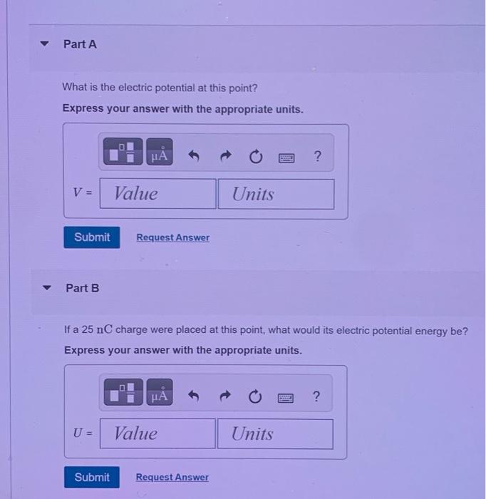 Solved At one point in space, the electric potential energy | Chegg.com