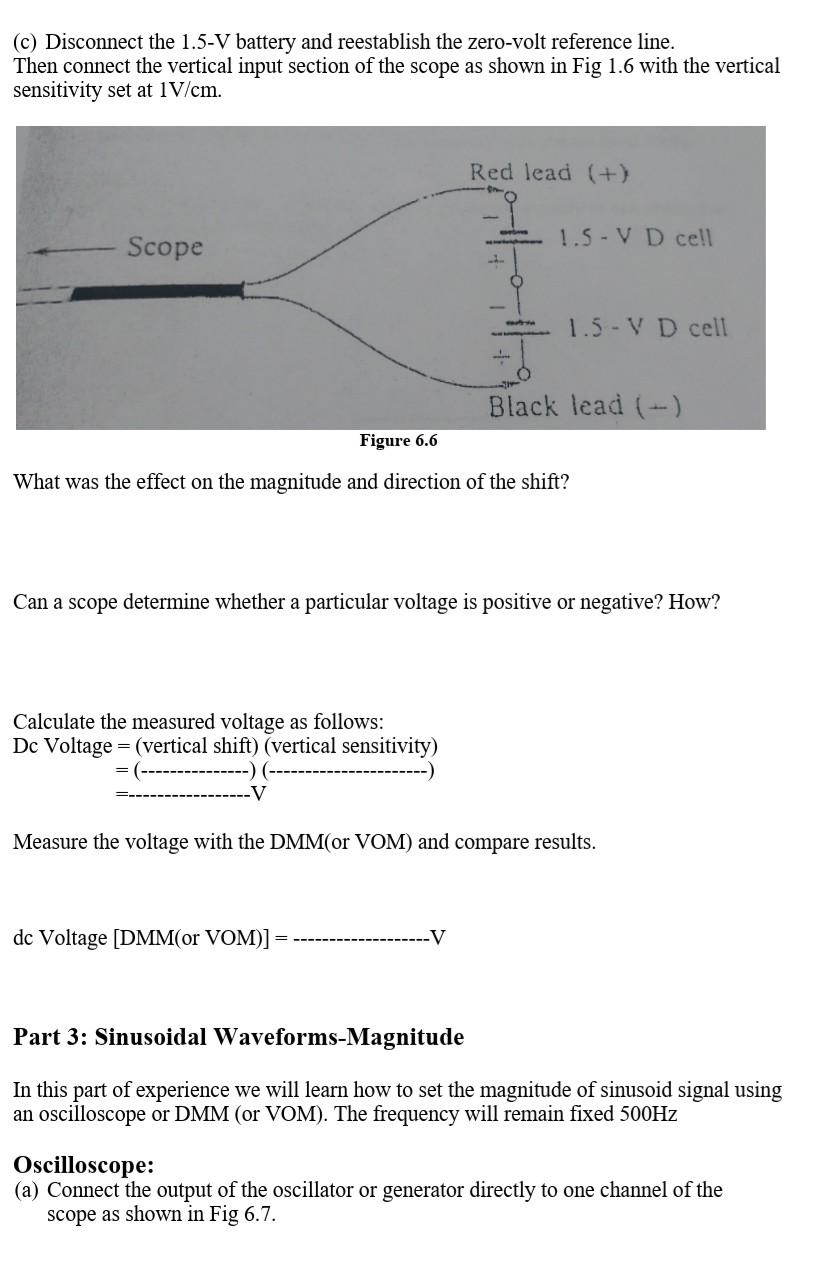 Solved The Oscilloscope 6 Objectives: To introduce the basic | Chegg.com