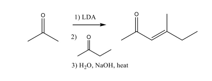 Solved 1) LDA 人人 2) 0 3) H20, NaOH, heat 3) Predict the | Chegg.com