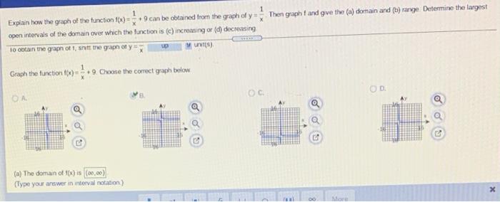 Solved Then graph fand give the (a) domain and (b) range | Chegg.com