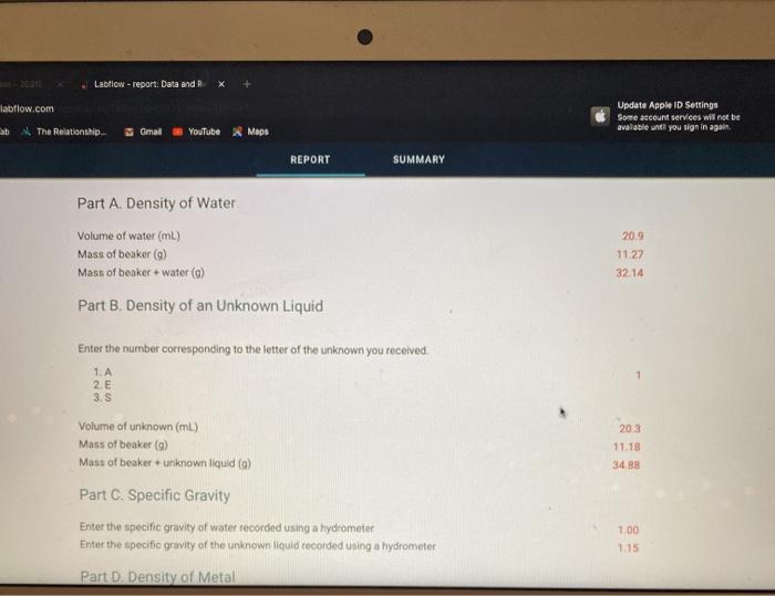 Labflow-report: Data and R labflow.com Update Apple | Chegg.com
