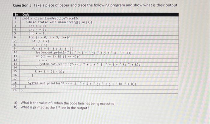 Solved Question 5: Take a piece of paper and trace the | Chegg.com