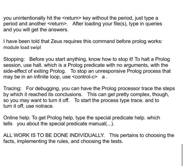 Solved CS330 - Prolog Programming Assignment This assignment | Chegg.com