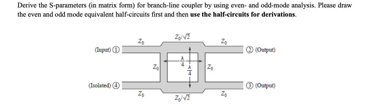 Solved Derive the S-parameters (in matrix form) ﻿for | Chegg.com