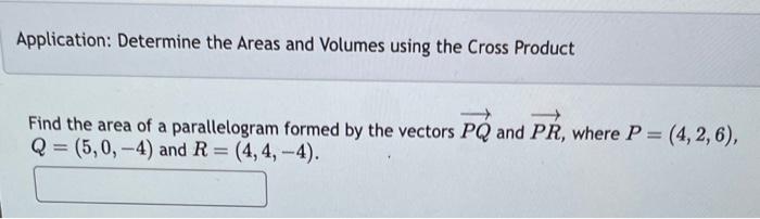 Solved Application: Determine the Areas and Volumes using | Chegg.com